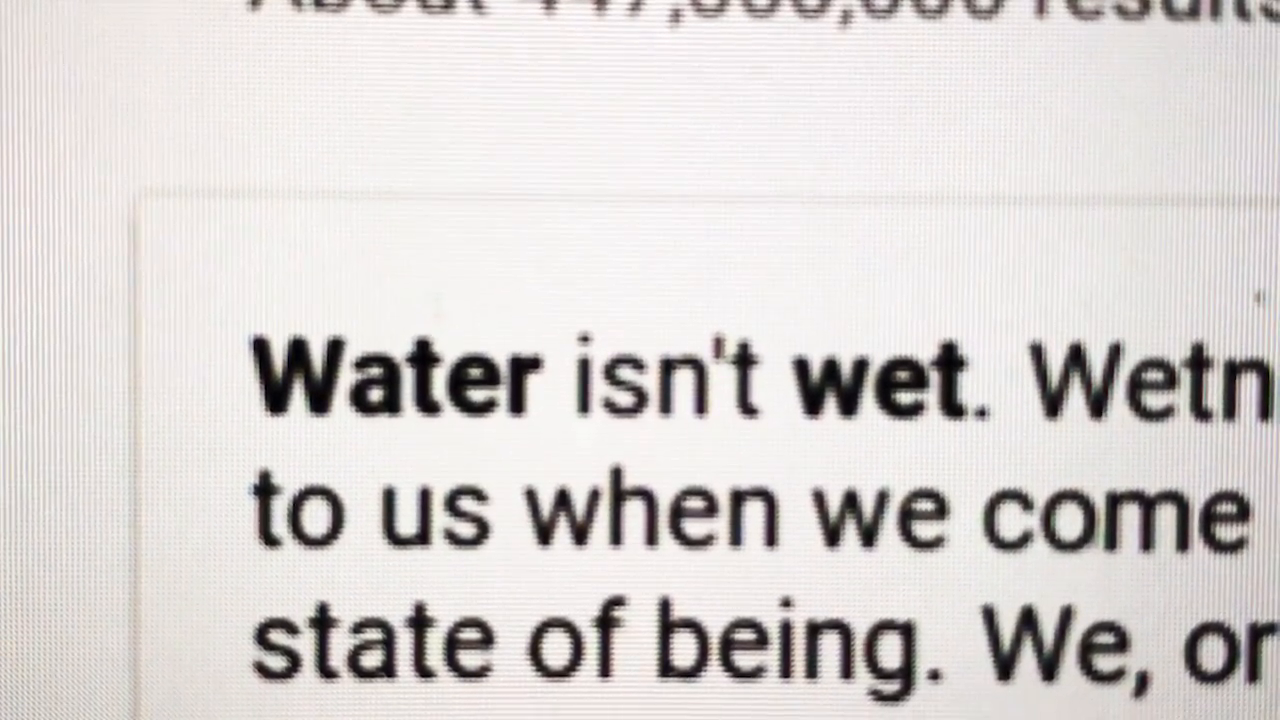 Water’s Not Wet? – US – Whats Your Story